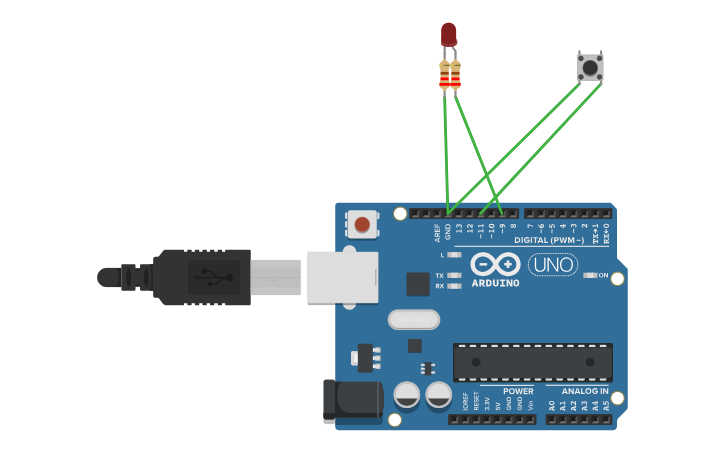Circuit design LED brightness control - Tinkercad