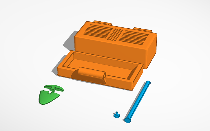 3D design Guitar pick box - Tinkercad