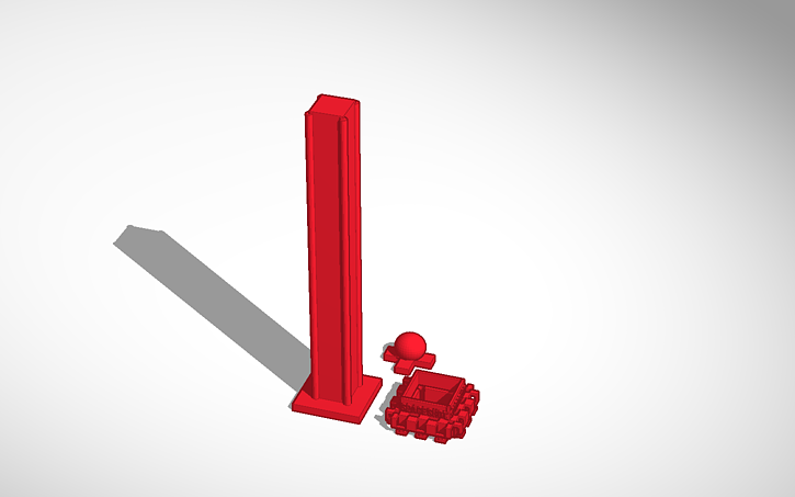3D design Drop Tower Track and Car - Tinkercad