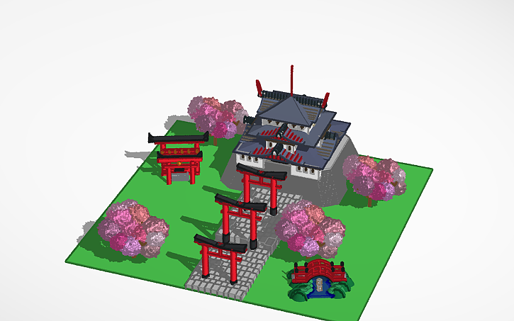 3D design Traditional Japanese - Tinkercad