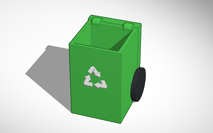 3D design garbage bin - Tinkercad
