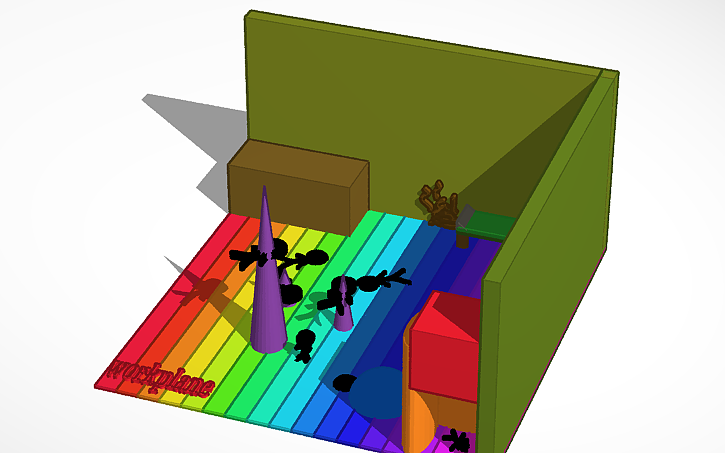 3D design Dylan challenge 4 rainbow room of death - Tinkercad