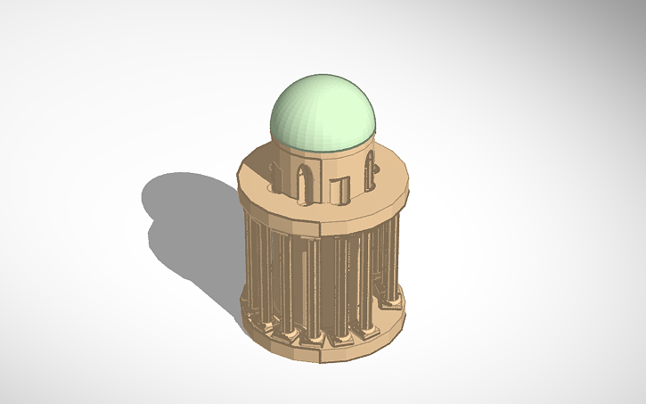 3D design Roman Dome With Column - Tinkercad