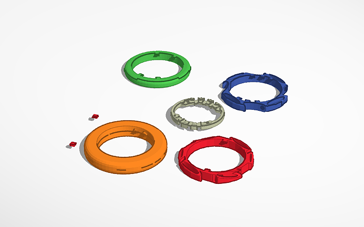 3D design beyblade burst SUB system template - Tinkercad