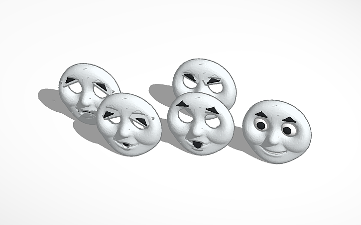 3D design Copy of Thomas The Tank Engine Face - Tinkercad