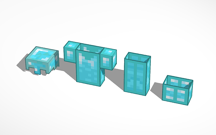 3D design MINECRAFT DIAMOND ARMOR - Tinkercad