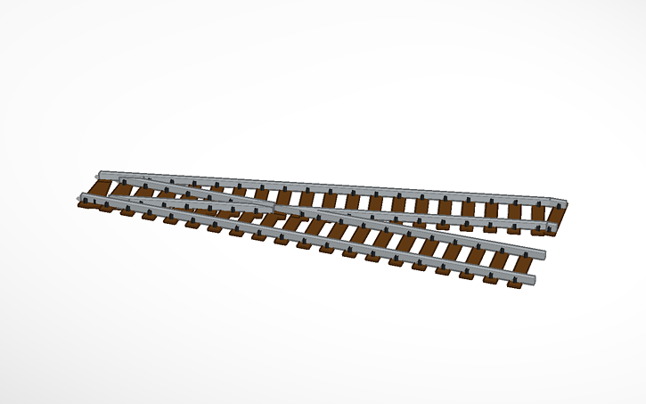 3D design Train track switch - Tinkercad