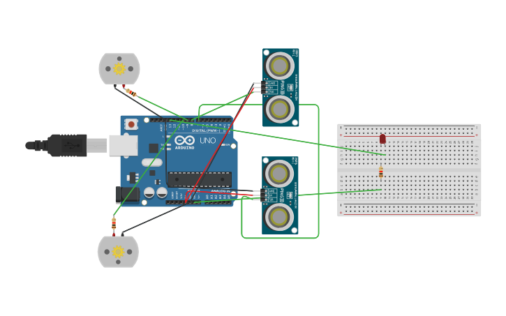 Circuit Design Collision Detection Vehicle Simulation Copied Tinkercad