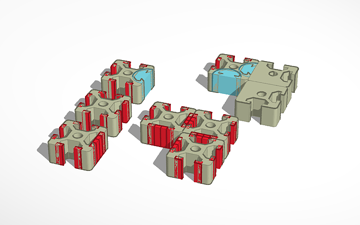 3D design v-slot 20x20 - Tinkercad