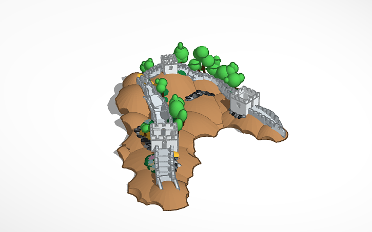 3D design 长城美景Scenery of the Great Wall - Tinkercad
