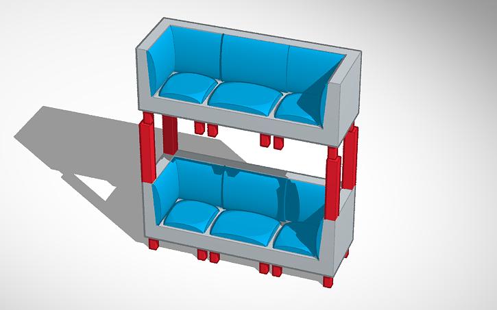3D design Double Decker Couch - Tinkercad