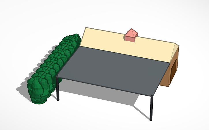 3D design Shed/Carport - Tinkercad