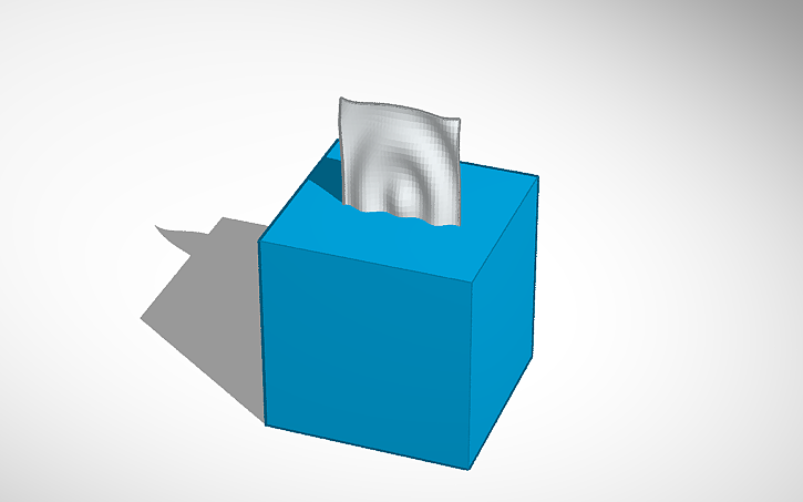 3D design Tissue Box - Tinkercad