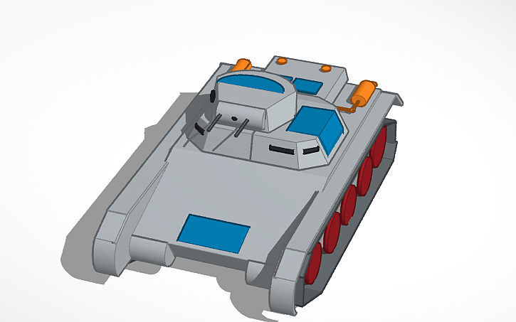 3D design Light Tank MK2 (Panzer 1) - Tinkercad