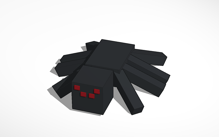 3D design minecraft spider - Tinkercad