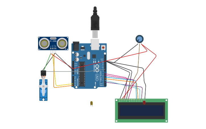 Circuit design Arduino ULTRASONIC Sonar (Alex/Jake) - Tinkercad