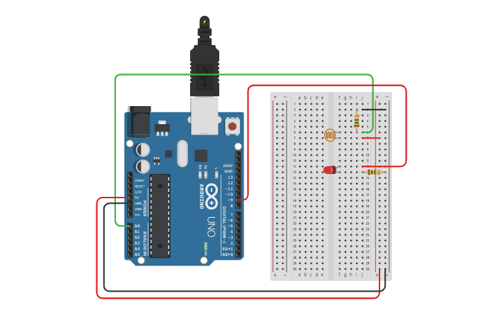 Circuit design Sensor de Luz Arduino - Tinkercad