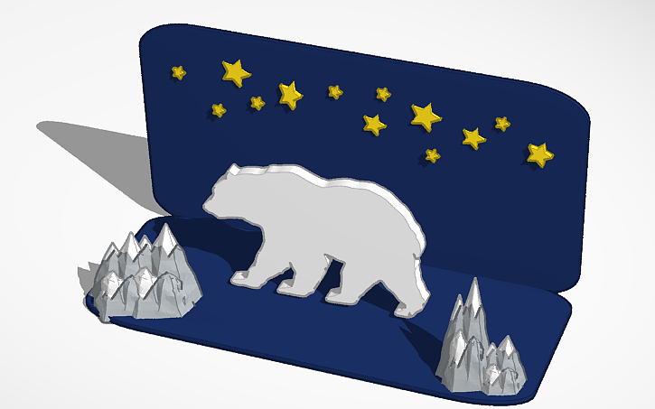 3D design Beruang - Tinkercad