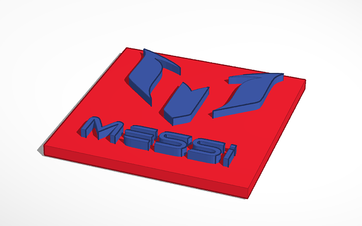 3D design messi symbol - Tinkercad