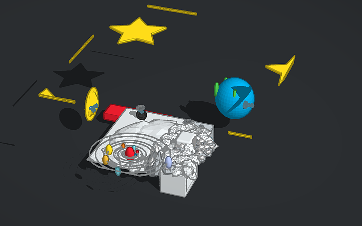 3D design mijn moonbase bij de lava tunnels - Tinkercad