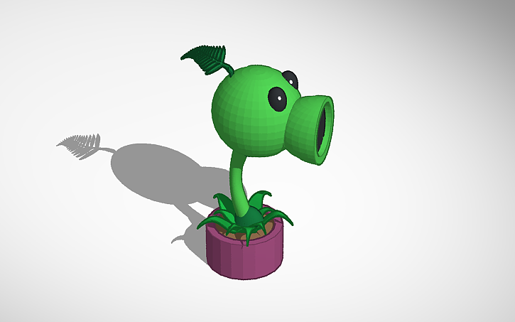 3D design peashooter - Tinkercad