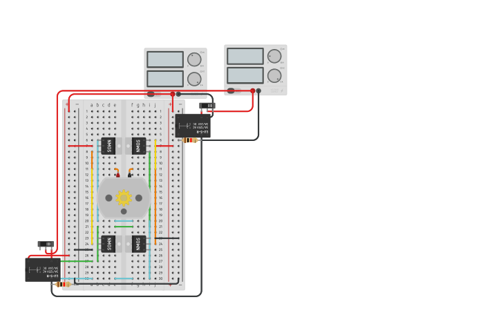 Circuit design Simple Motor driver - Tinkercad