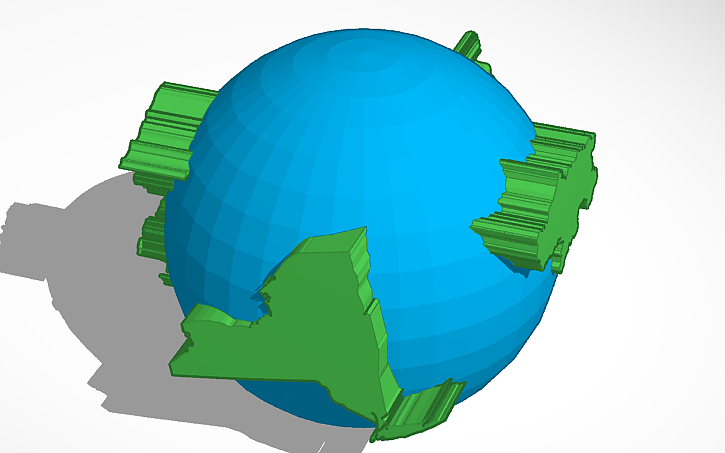3D design earth planet - Tinkercad