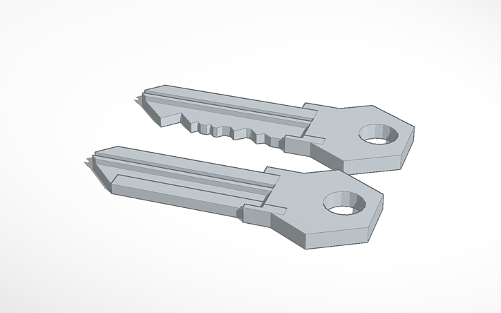 3D design Base Key and Key - Tinkercad