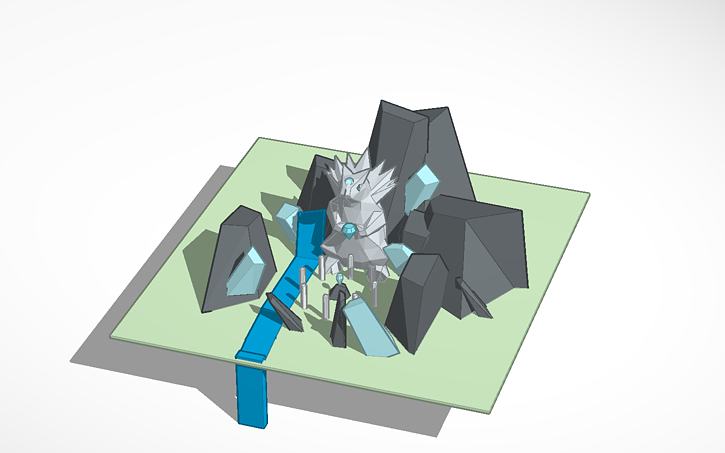 3D design Typhlosion Statue - Tinkercad