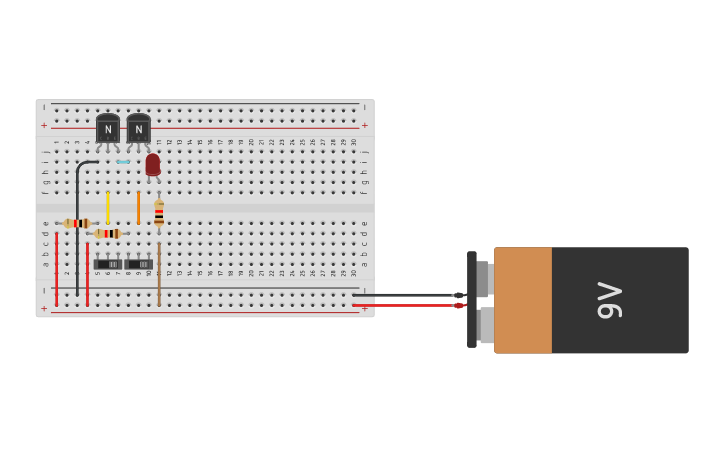 Circuit design AND Gate using Transistors - Tinkercad