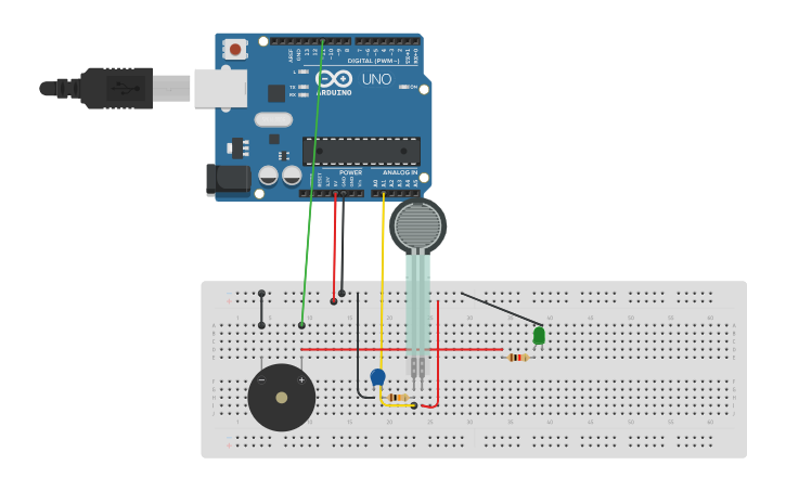 Circuit design Capacitive Force Sensor - Tinkercad