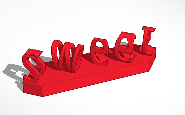 3D design words - Tinkercad