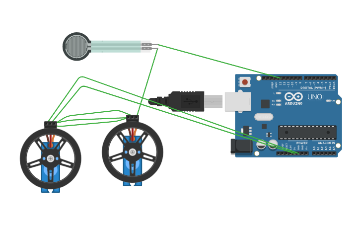 Circuit design force sensor - Tinkercad