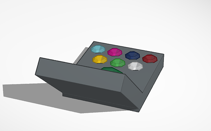 3D design chaos emeralds & master emerald - Tinkercad