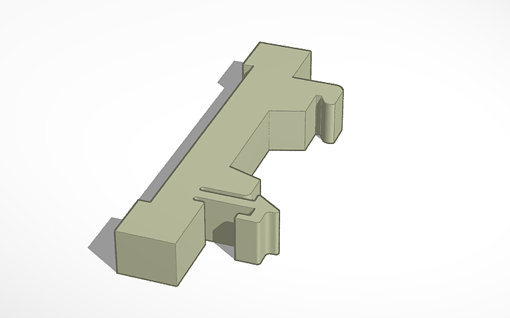 3D design DIN rail clip 65mm - Tinkercad