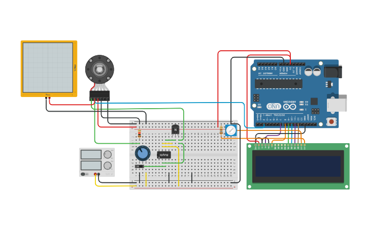 Circuit design Exemplo encoder: DC Motor Speed Measure - Tinkercad