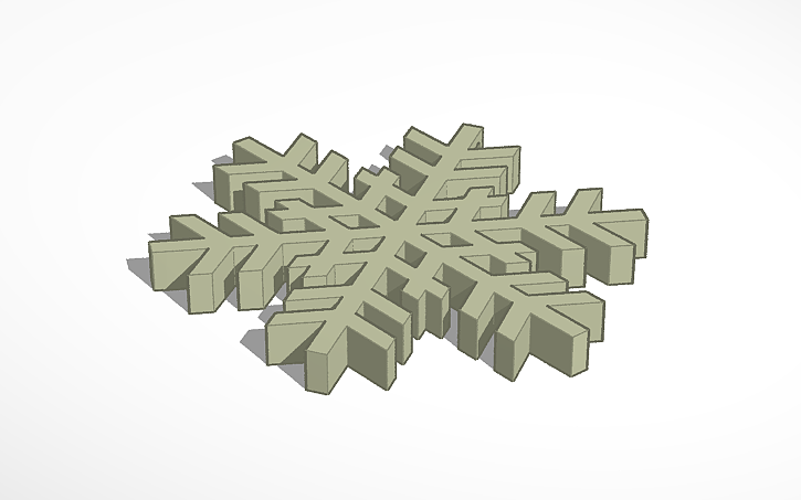 3D design snowflake earring - Tinkercad