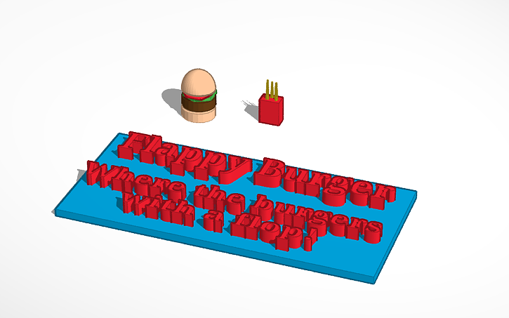 3D design Burger - Tinkercad