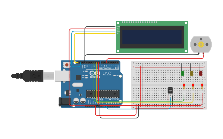 Circuit design DC Motor Control Using TMP36 Temperature Sensor with ...