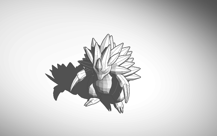 3D design 029 Sandslash - Tinkercad