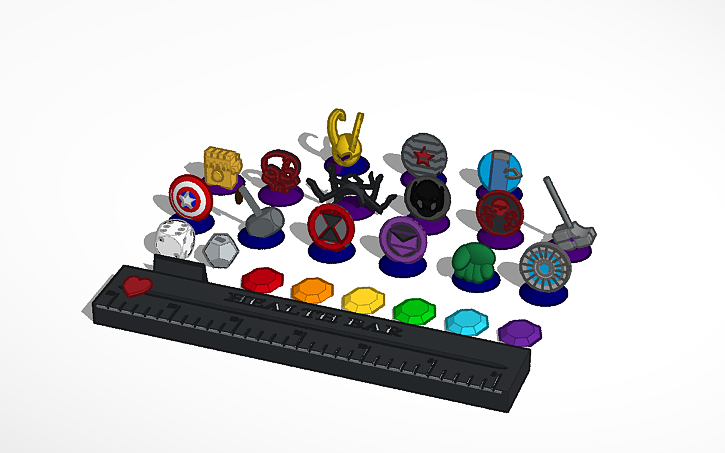 3D design 3D Board Game Pieces - Tinkercad
