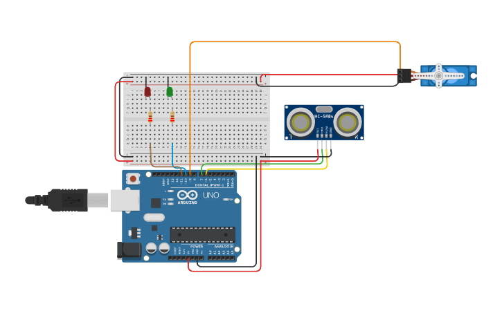 Circuit design barrera - Tinkercad