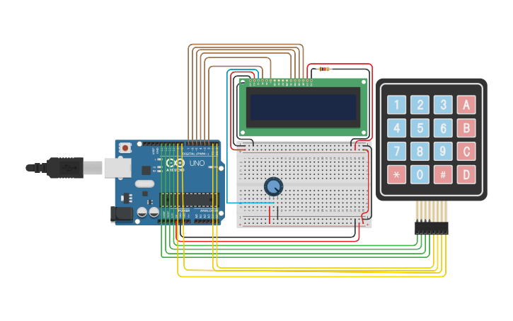 Circuit design keypad - Tinkercad