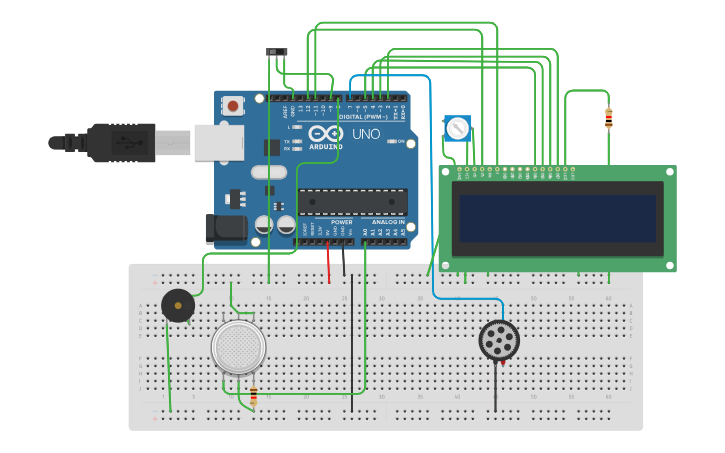 Circuit Design Automatic Engine Locking System With Alcohol Detection Tinkercad
