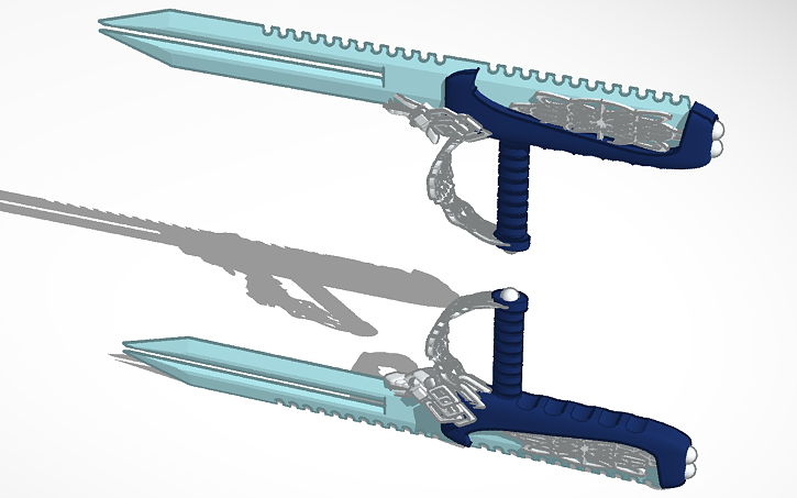 3D design Fantasy Weapon - Batten Blades "Howling Fury" - Tinkercad