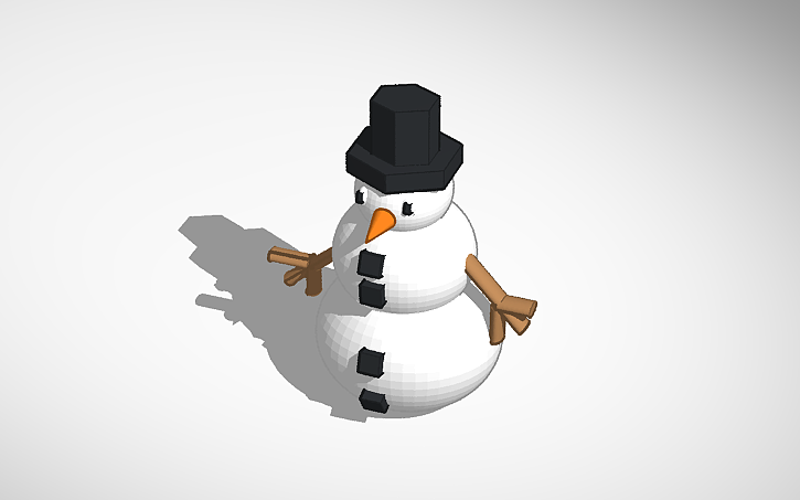 3D design Giant Snowman - Tinkercad