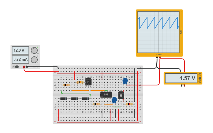 Circuit design Sawtooth Signal Generator - Tinkercad