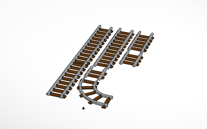 3D design Rail Road Tracks - Tinkercad