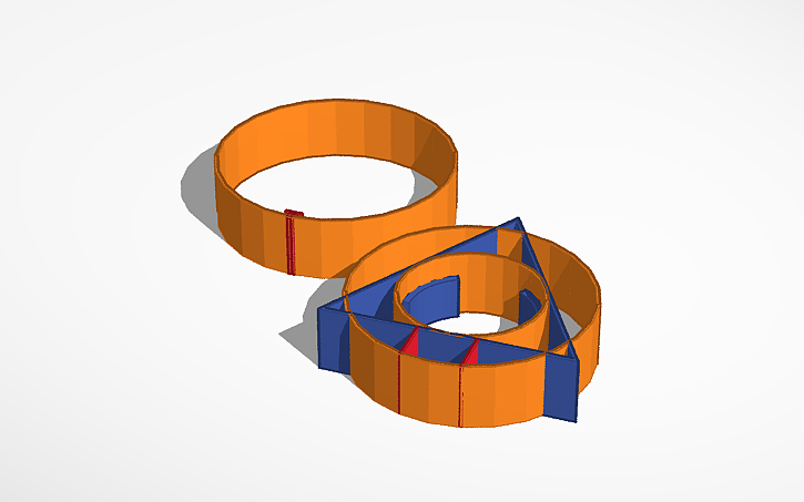 3D design ANSI paper tape reel hub adapter v3 - Tinkercad
