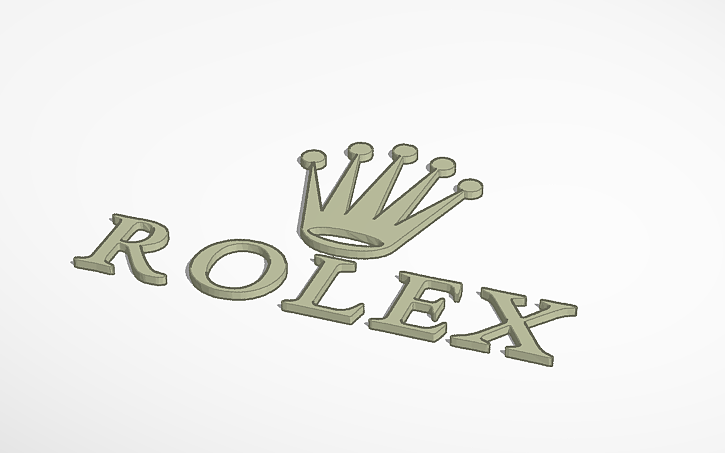 3D design Rolex text - Tinkercad